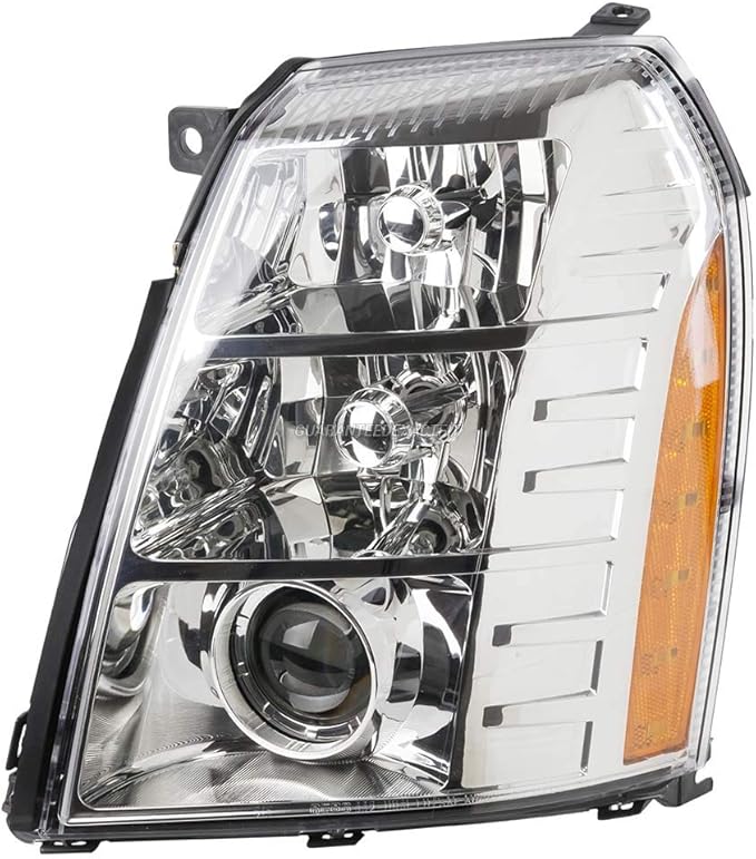 Amazon.com: Left Driver Side HID Headlight w/Chrome Trim For Cadillac ...