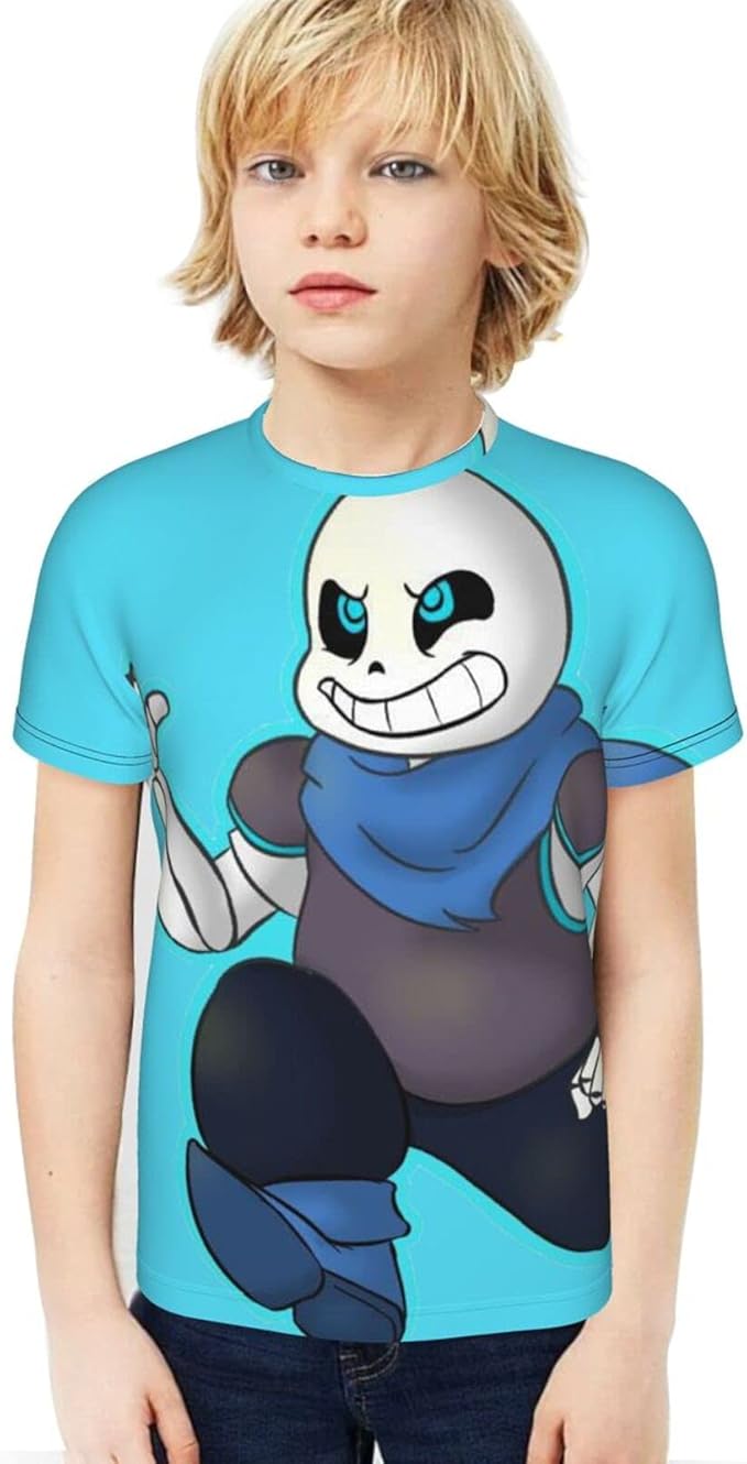 Unisex Undertale Boy T-Shirt T-Shirt Boys Round Neck Shirt Classic ...