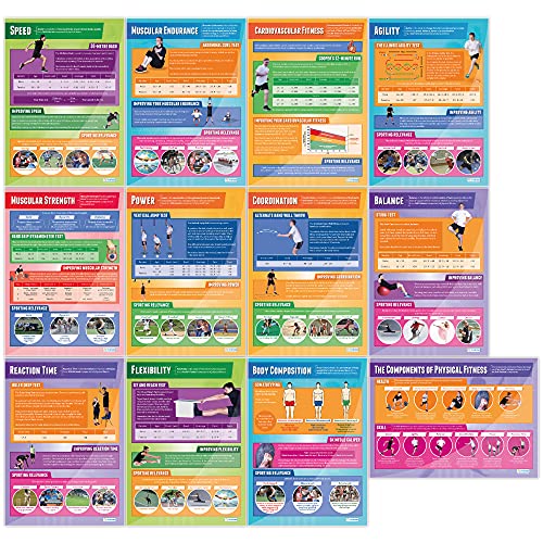 Mua Components of Physical Fitness Posters - Set of 12 | PE Posters ...