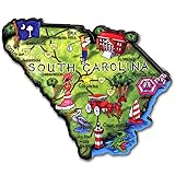 Amazon.com: South Carolina Jumbo State Magnet by Classic Magnets ...