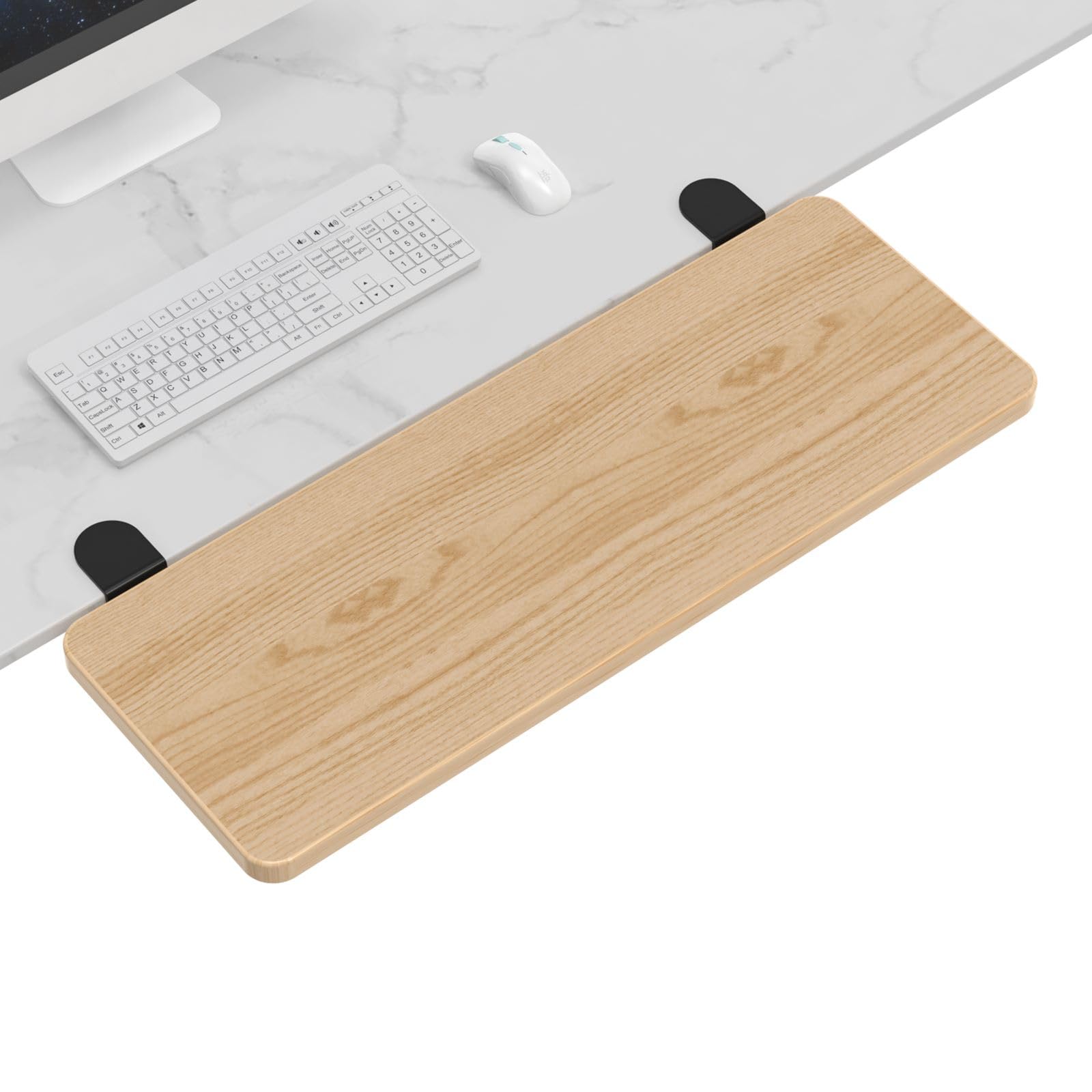 OUGIC Ergonomic Desk Extension Tray, 21.65 x 9.5 Inch Desk Extension ...