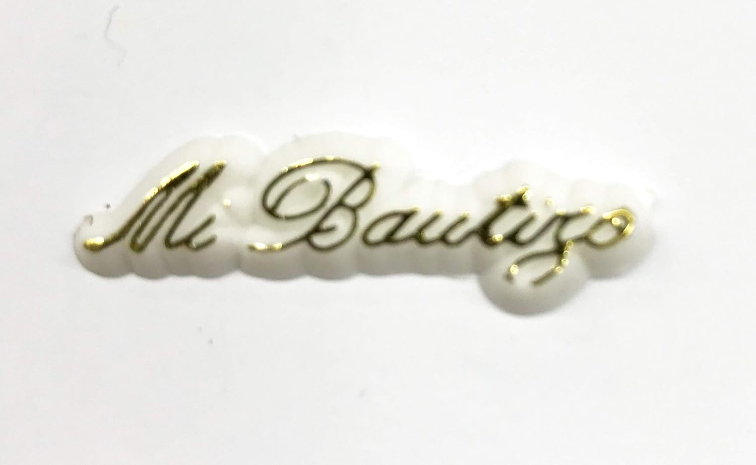 Amazon.com: Plastic Cake Topper 550 Pieces Mi Bautizo Sign White w/Gold ...