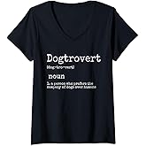 Amazon.com: Dogtrovert Definition, Funny Dog Shirts For Women Men, Dog ...