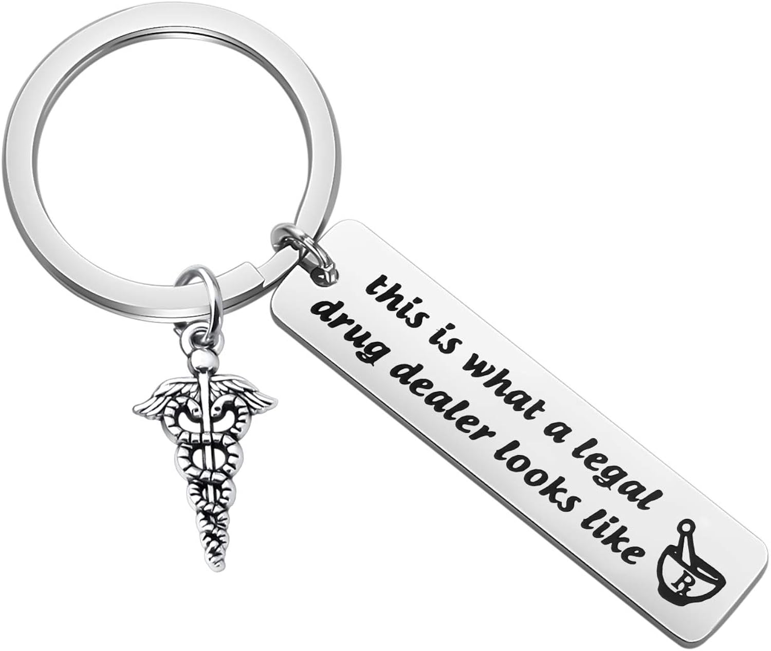 Amazon.com: BAUNA RX Pharmacist Keychain Pharmacy Tech Gift This Is ...