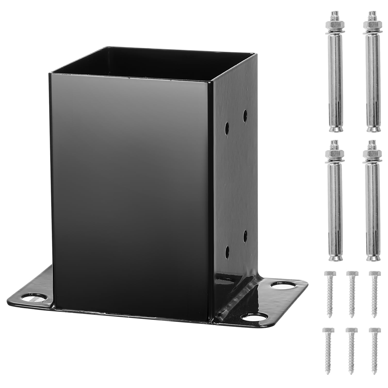 Post Base Heavy Duty Post Bracket Fence Deck Post Anchor for Deck ...