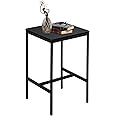 Amazon.com: Rongbuk Square Bar Table,Small Kitchen Dining Table,Cocktail Table,High Top Pub ...