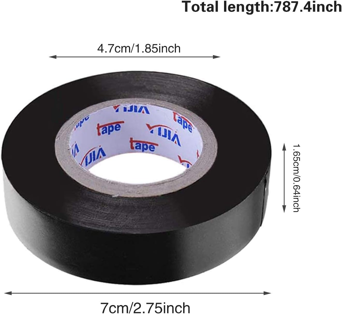 6 Pack Electrical Tape, Insulation Tape, Black Colors PVC Tape Adhesive ...