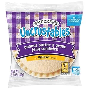 Amazon.com : Smucker's Uncrustables, Peanut Butter &Grape Jelly, 5.3 oz ...