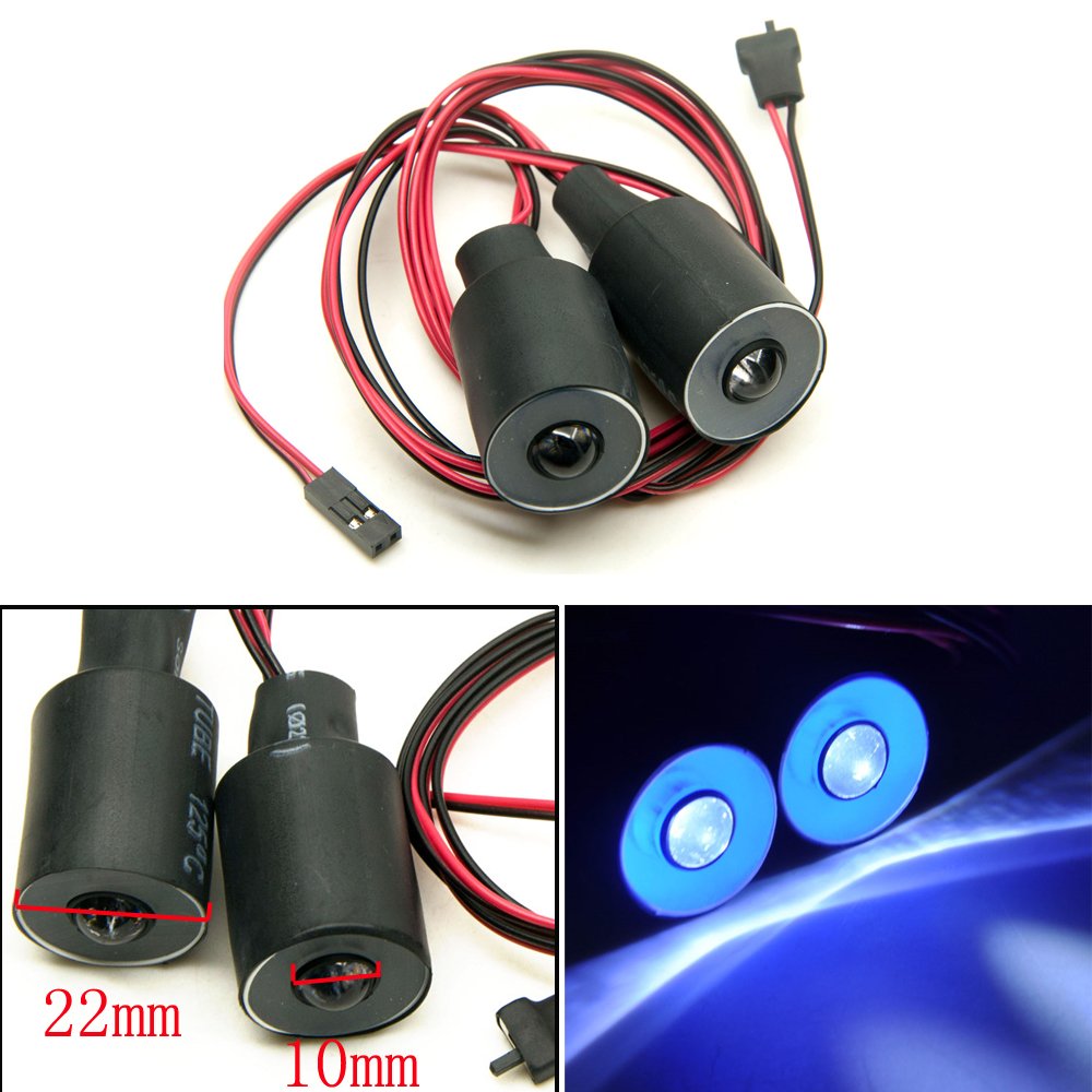 Amazon.com: Que-T 22mm 2 LEDs Angel Eyes & Demon Eyes LED Headlight ...
