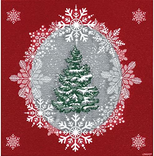 Red Christmas Napkins - Paper Dinner Napkins Disposable - Christmas ...