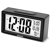 Amazon.com: Sharp Alarm Clock with Easy to Read 2.8” Jumbo Screen with ...