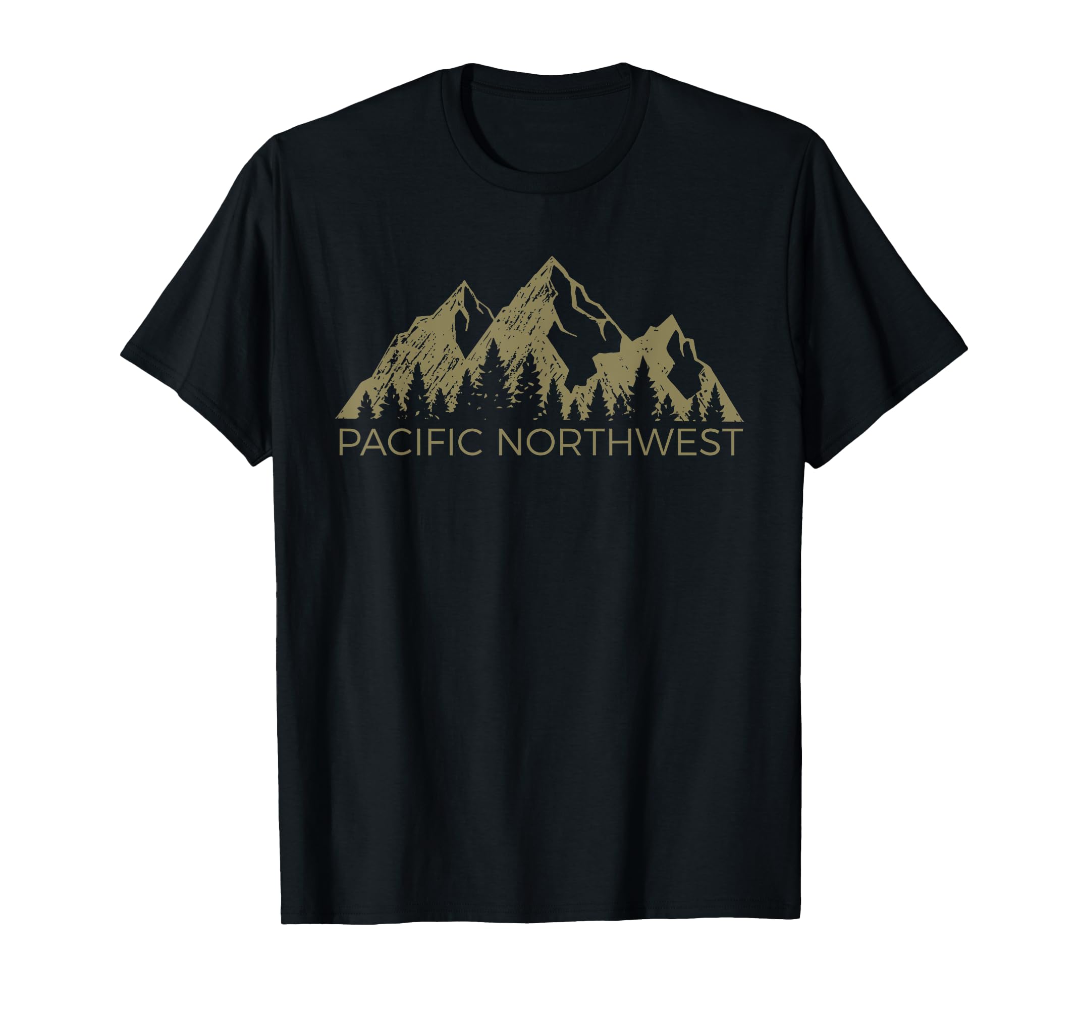 Pacific Northwest Mountain | PNW Pacific Northwest T-Shirt,Black,Small ...