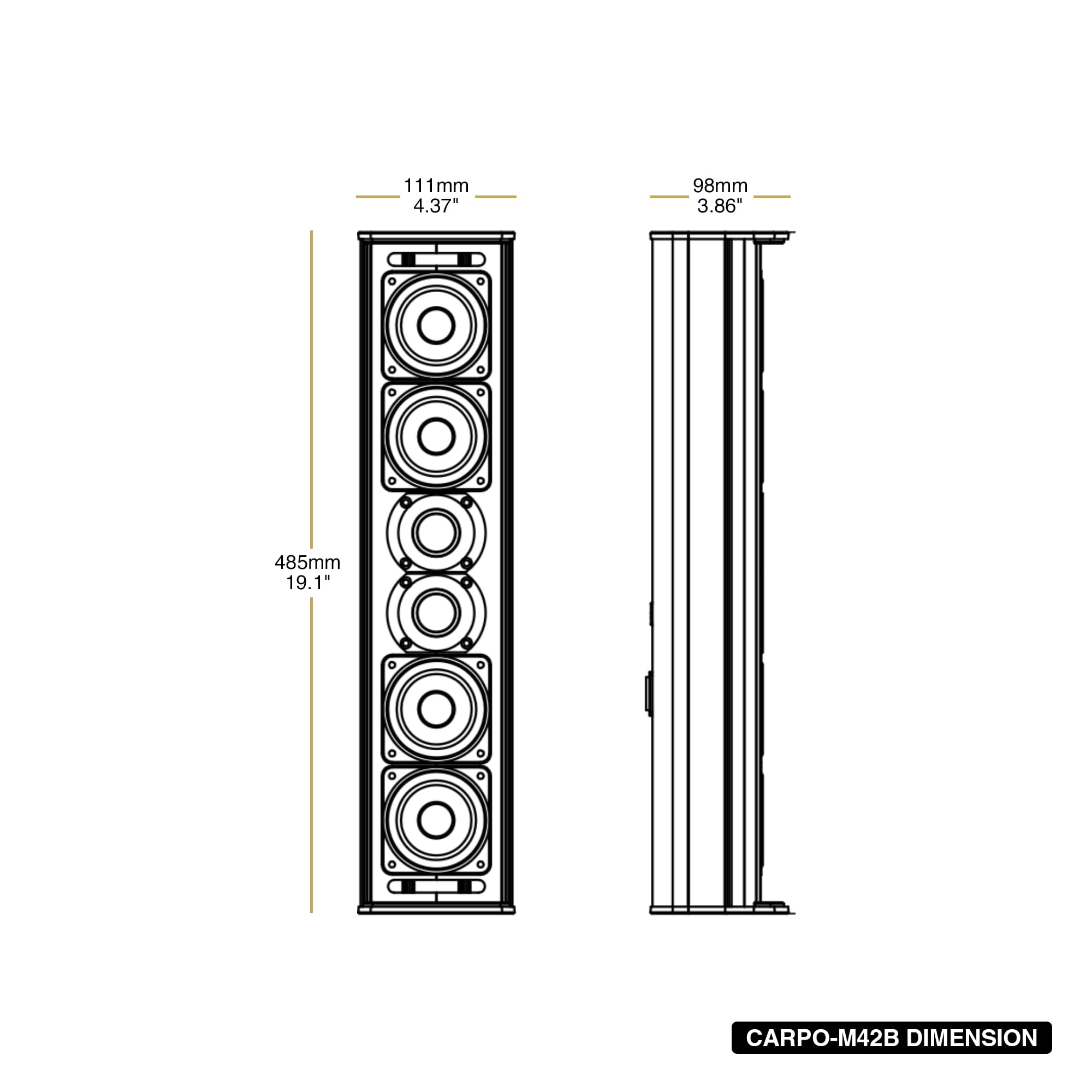 Mua Sound Town Weather-Resistant Compact Aluminum Line Array Column ...