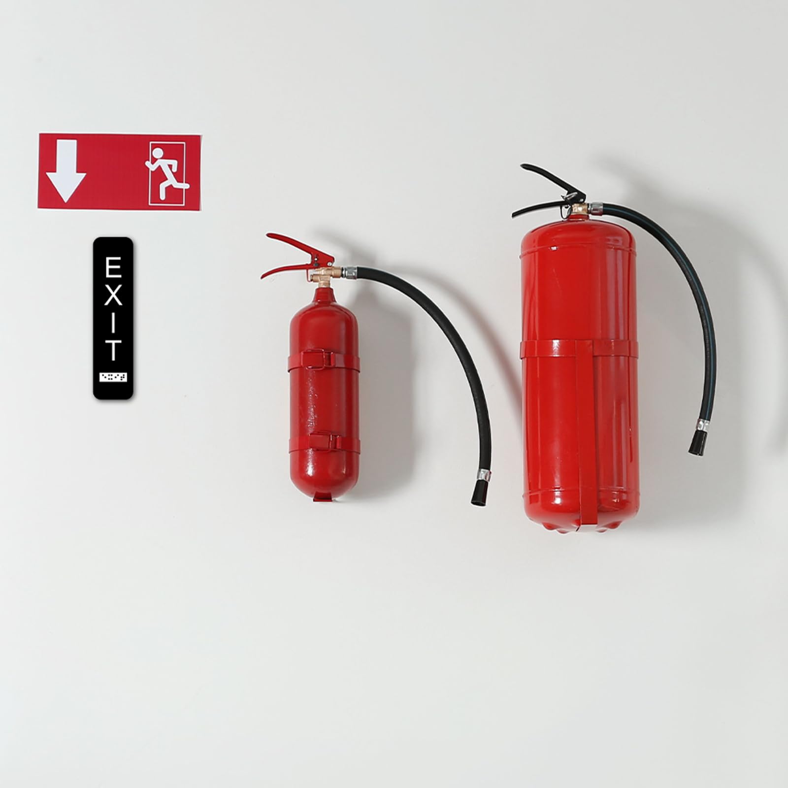 Tandefio 4 Pcs Vertical Exit Sign With Braille 8x2 Inch Exit Signs For ...