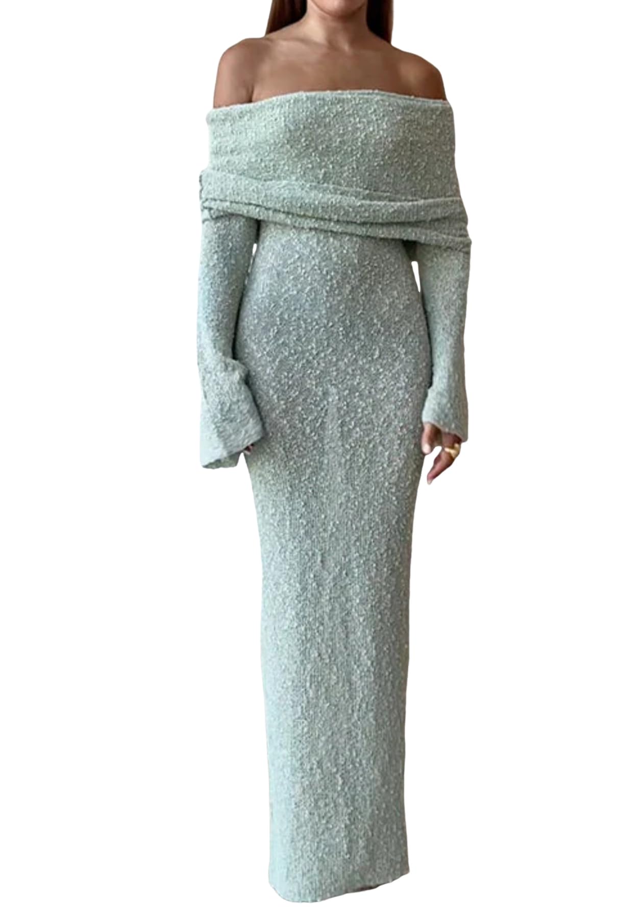 Unybwonn Womens Off Shoulder Tube Top Dresses Long Crochet Going Out ...