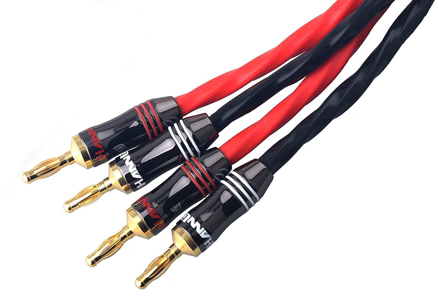 Mua HANNLINTE 12AWG HiFi Speaker Wire (2 Pack, 8.2 Feet), 12 Gauge ...