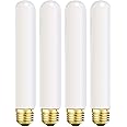 T10 Led Frosted Bulb,e26 Dimmable Tubular LED Light Bulb, 6W Equal 60 watt Light Bulb 4000K ...