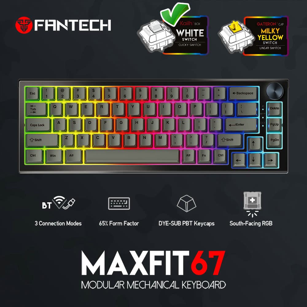 Mua FANTECH MAXFIT67 3-Mode Custom Mechanical Gaming Keyboard RGB ...