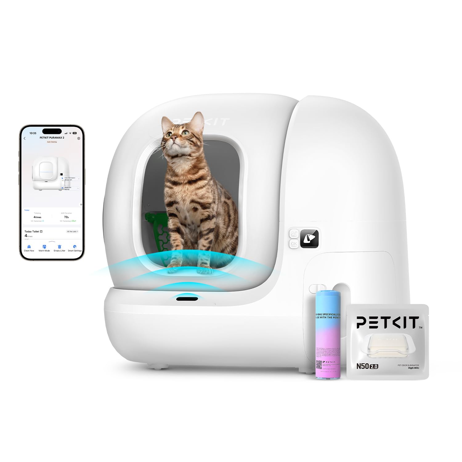 PETKIT PuraMax 2 Automatic Self-Cleaning Cat Litter Box, App Control ...
