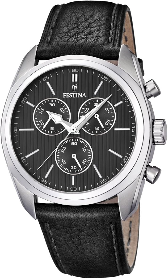 Festina Men's Quartz Watch with Black Dial Chronograph Display and ...