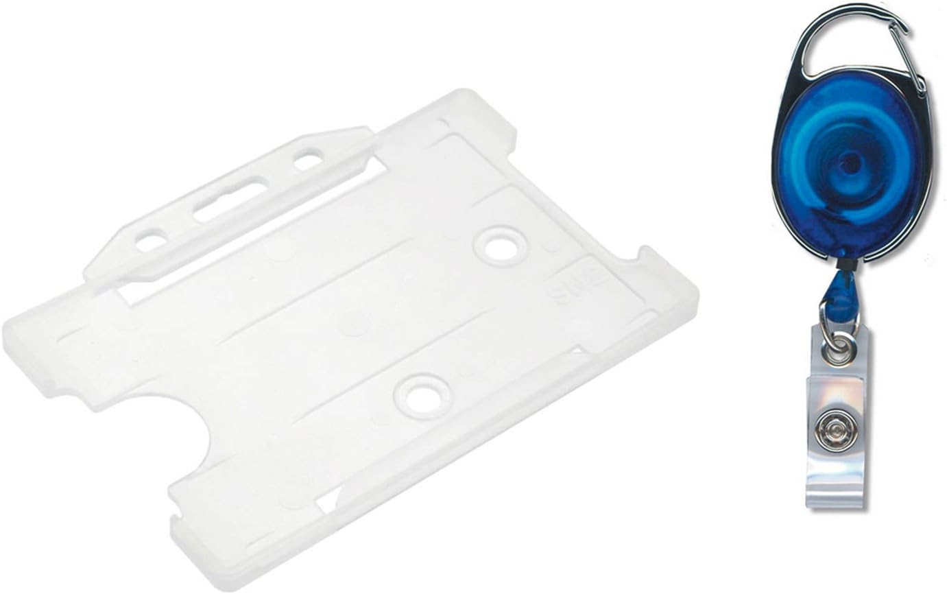 ID Card It Clear ID Card Holder and Blue Retractable YoYo Security Key ...