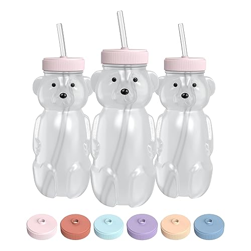 Honey Bear Straw Cup for Babies, 8-oz Honey Bear Cup with Lid, 3-Pack ...