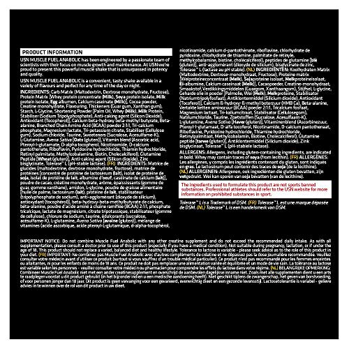 Usn Muscle Fuel Anabolic Lean Muscle Gain Shake Powder 2 Kg Banana ...