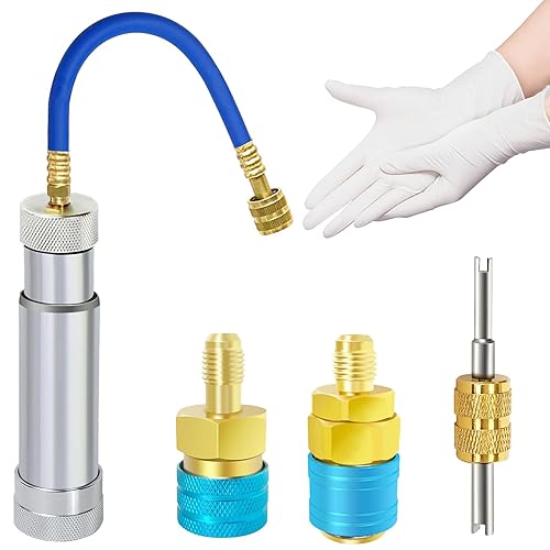 R1234YF/R134A AC Oil Injector Kit-HVAC Dye Oil Injector Kit with ...