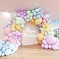 Amazon.com: ADOINBY Pastel Rainbow Balloon Arch Kit, 162Pcs Macaron Assorted Colorful Party ...
