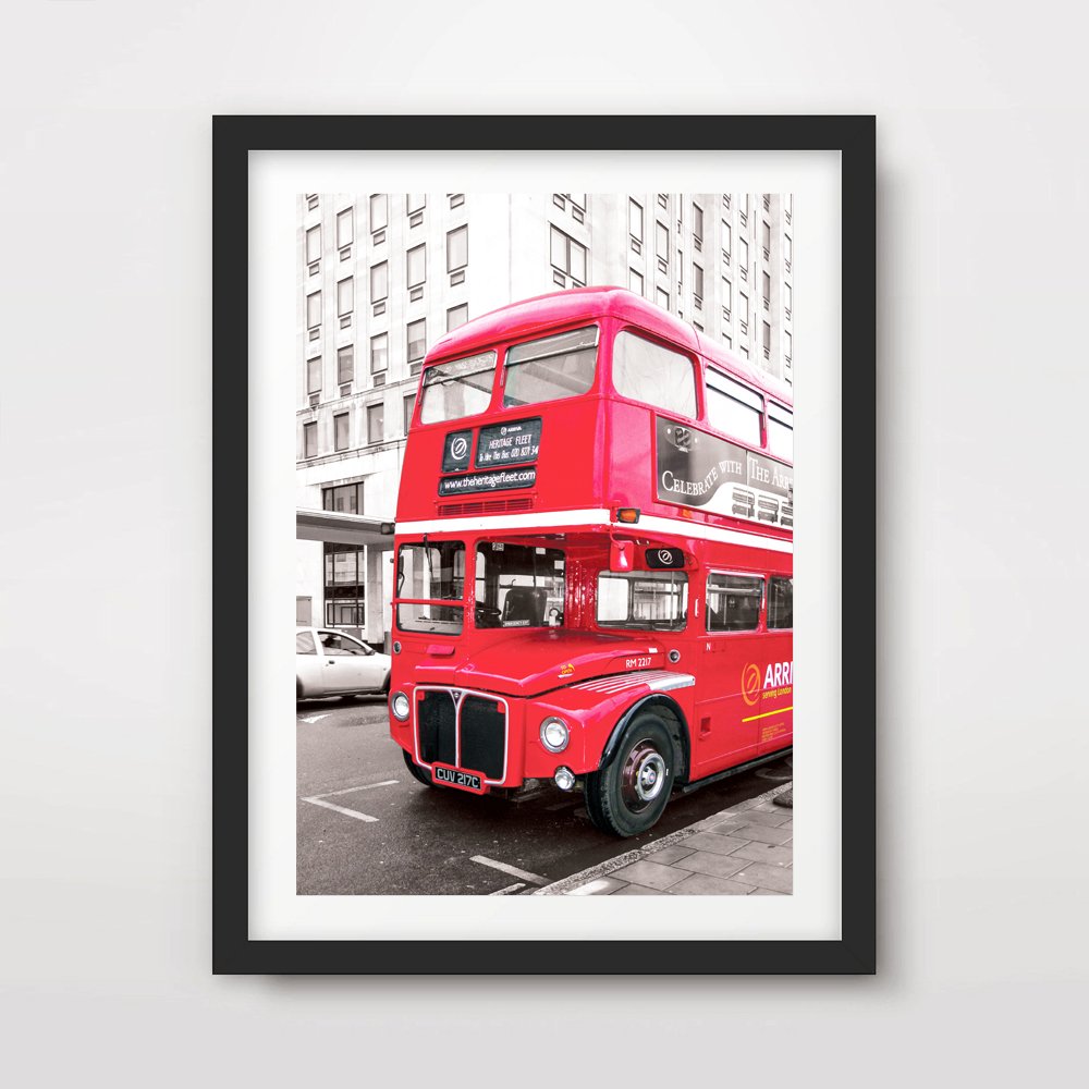 LONDON BRITISH RED BUS ART PRINT Poster Home Decor Room Interior Design ...