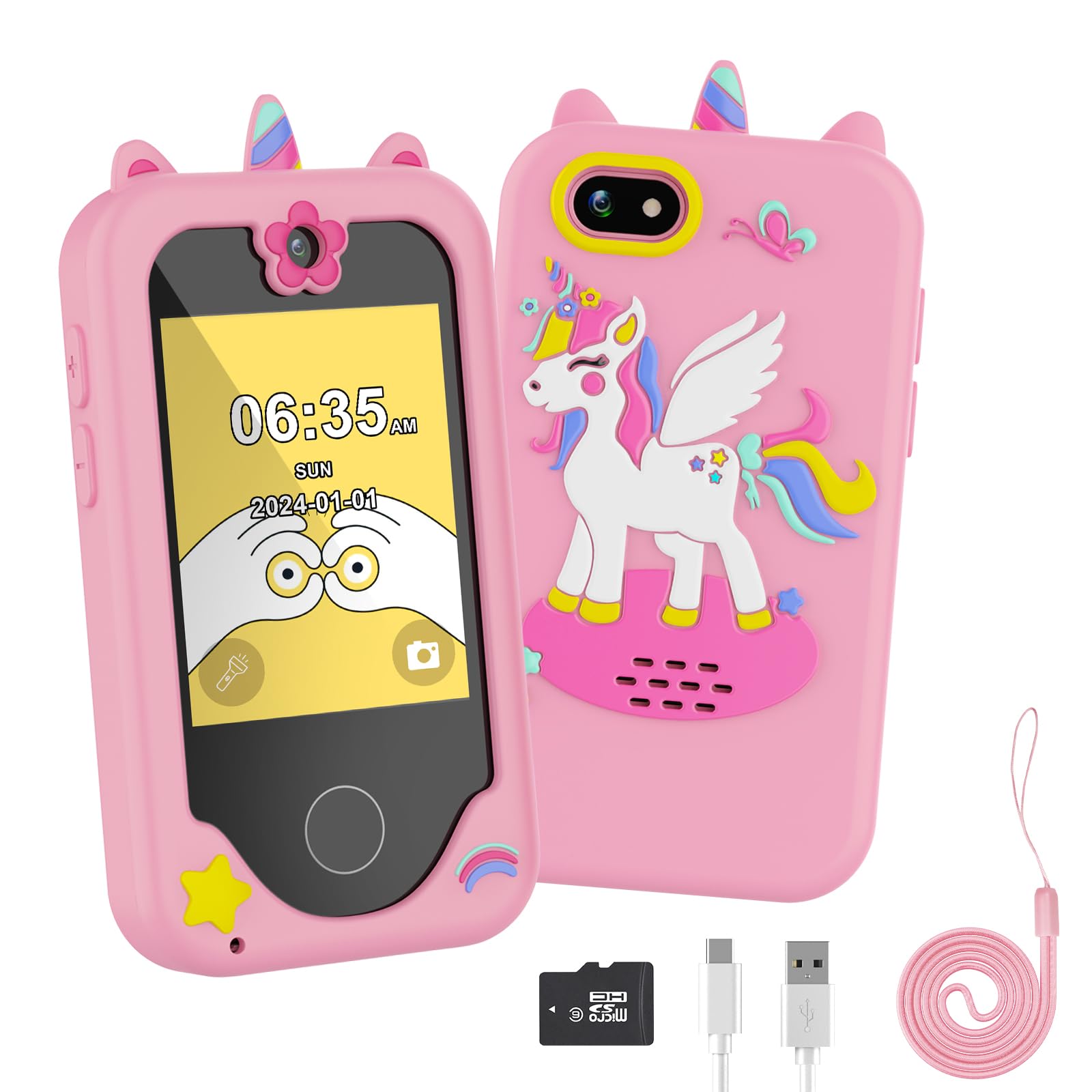 Diswoe Kids Smart Phone for Girls Unicorns Toys 3 4 5 6 7 8 9 Years Old ...