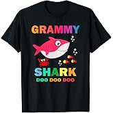 Amazon.com: Papa Shark Shirt, Fathers Day Gift From Wife Son Daughter T ...