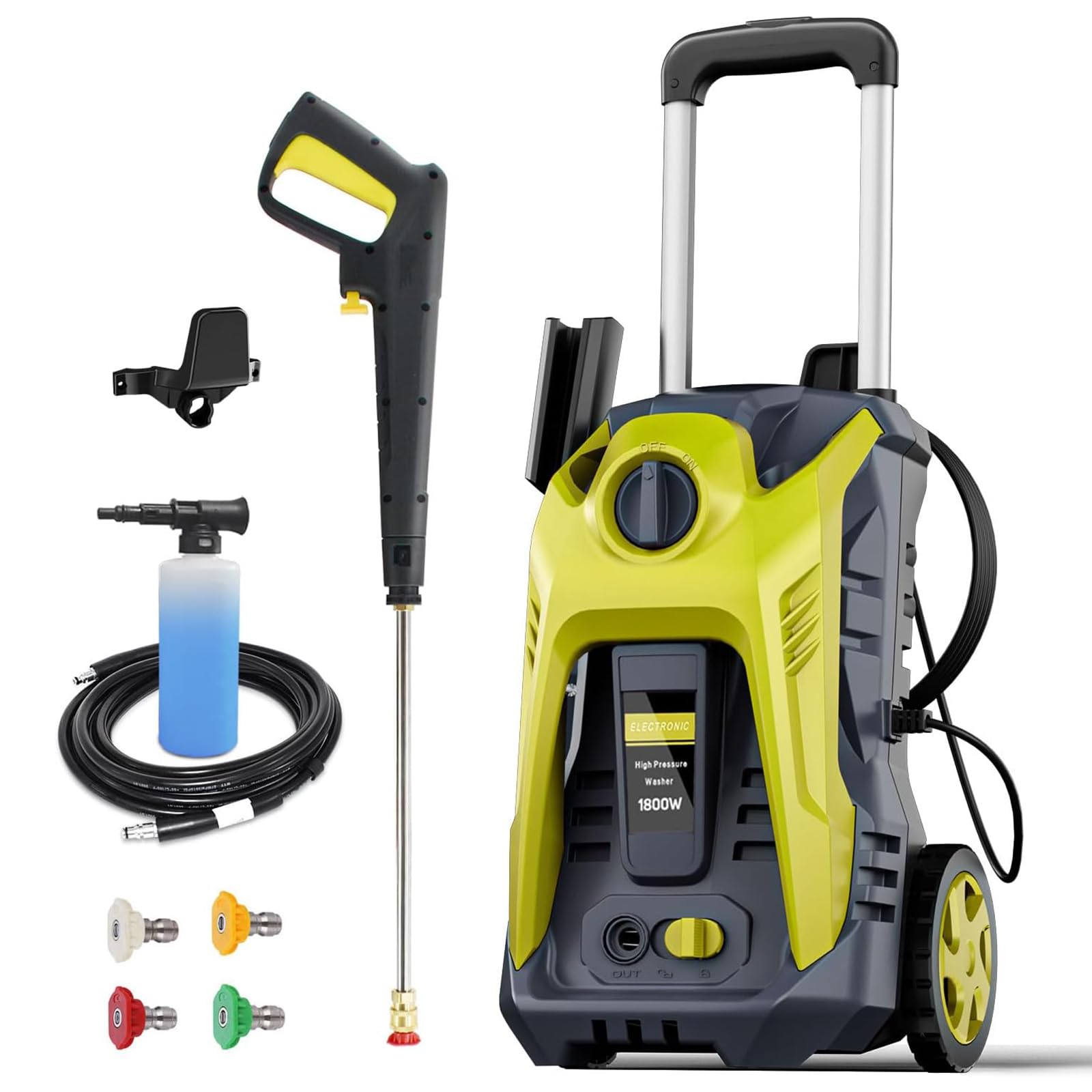 Electric Pressure Washer 4800PSI-Max 2.9GPM Pressure Washer with 25 FT ...
