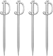 Amazon.com | Pack of 100 Heavyweight 4 1/2" Clear Sword Food/Cocktail ...