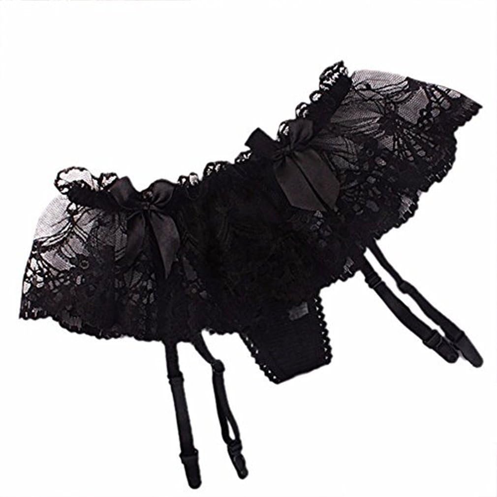 EROSPA® Strapsgürtel Strapshalter Strumpfhalter aus floraler Spitze mit ...