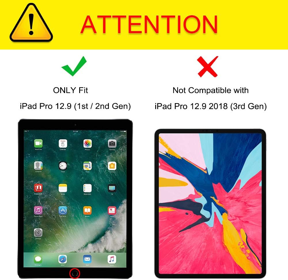 For Apple iPad Pro 12.9 Inch 1st/2nd Gen 360° Rotating Case Smart Cover ...