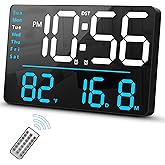 Amazon.com: Hournor Digital Clock, Digital Wall Clock, LED Clock Large Display with Remote ...
