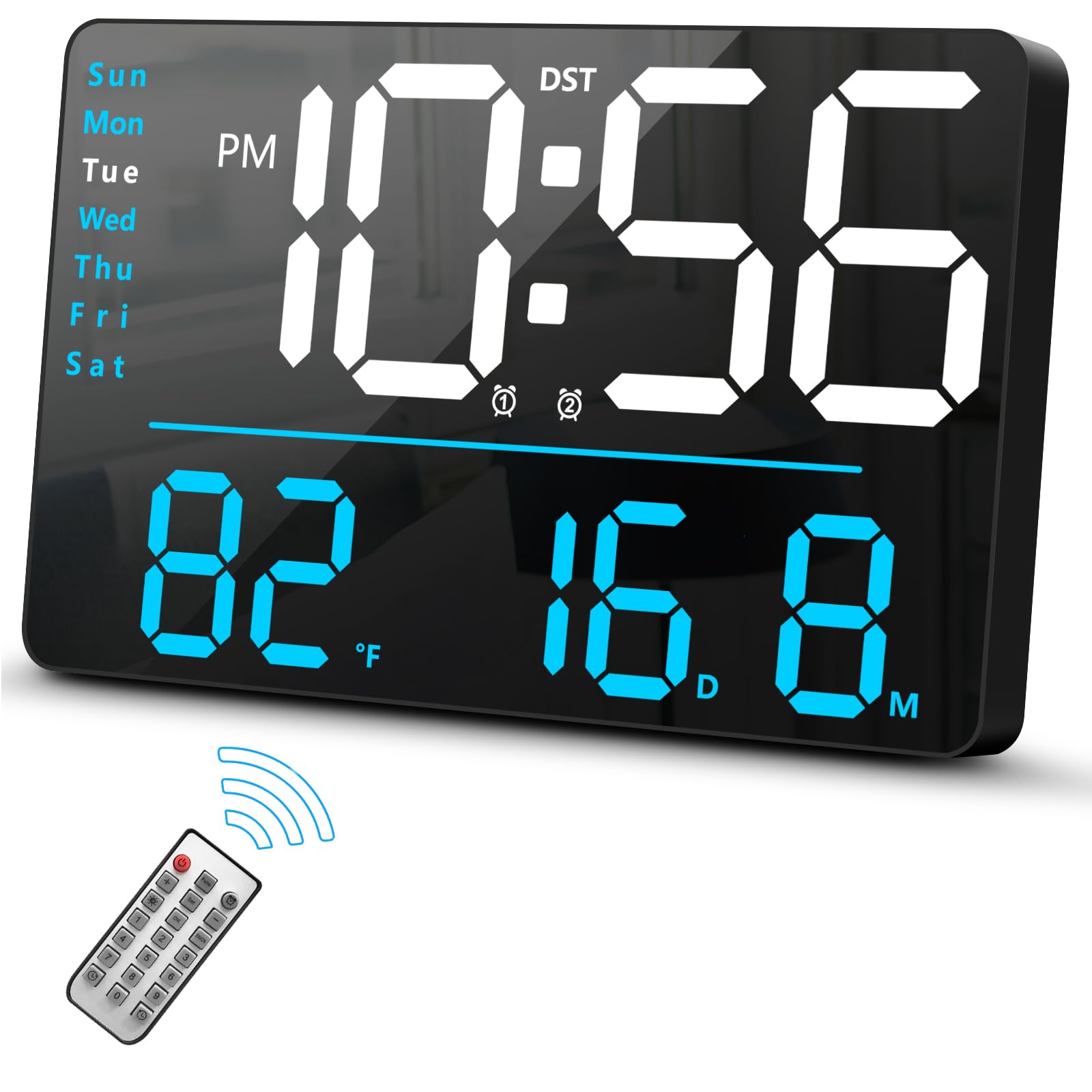 Mua Abovsare Digital Wall Clock, LED Clock with Remote Control, Digital ...