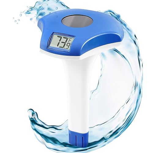 AccuMeter Solar Pool Thermometer Floating Easy Read, with LCD Large ...