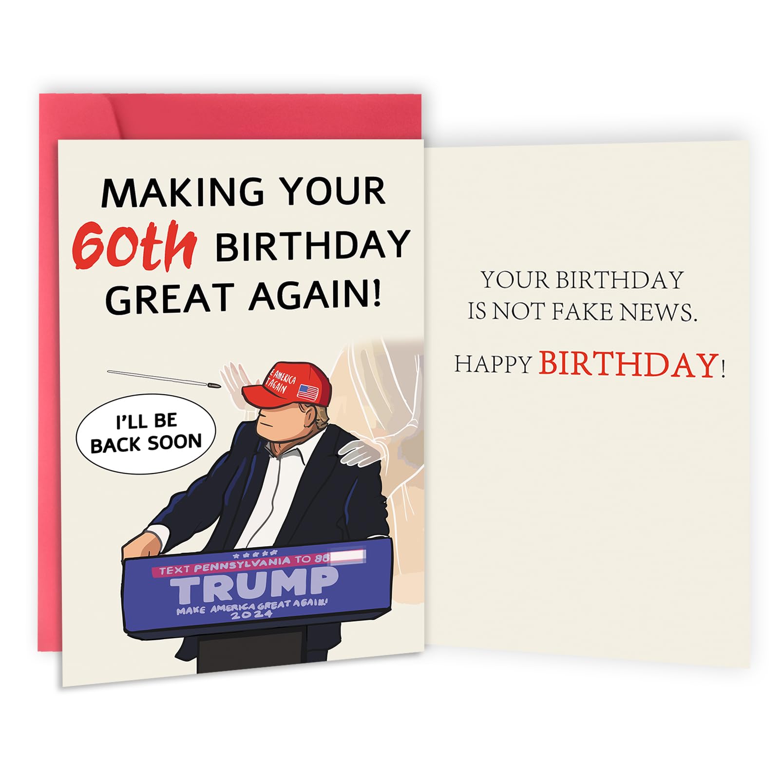 Missonemi Funny 60th Birthday Card for Men, Unique 60th Birthday Gift for Men Women, Hilarious ...