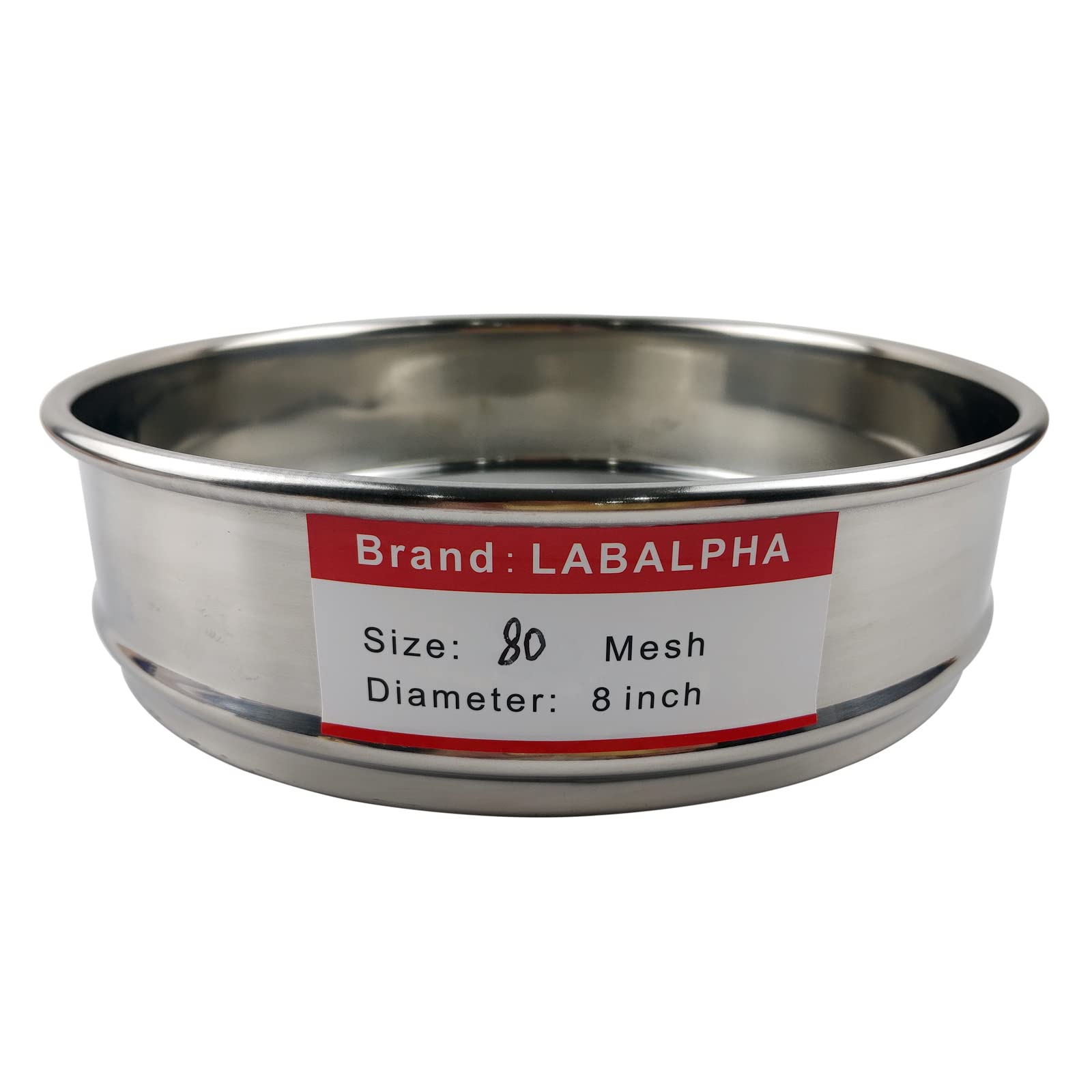 LABALPHA 80 Mesh Lab Sieves, 80 Mesh Test Sieve, 8'' Diameter, 304 ...