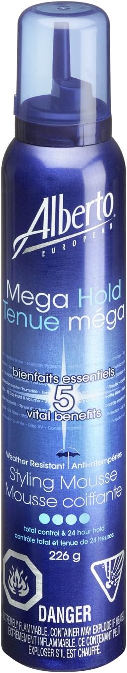 Alberto European Hair Styling Mousse Mega Hold 226 g: Amazon.ca: Beauty