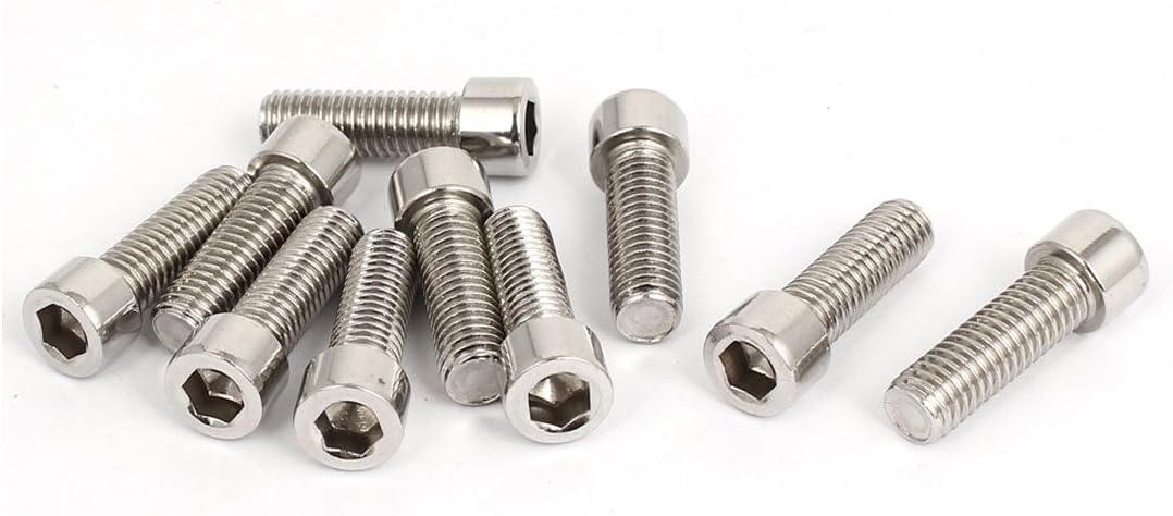 M8x1.25mmx25mm Stainless Steel Hex Socket Head Cap Screws Bolts 10pcs ...