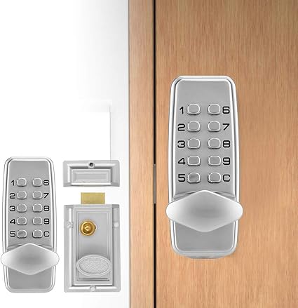 Amazon.com : Rosvola Mechanical Keyless Door Lock, Double Sided Keypad ...