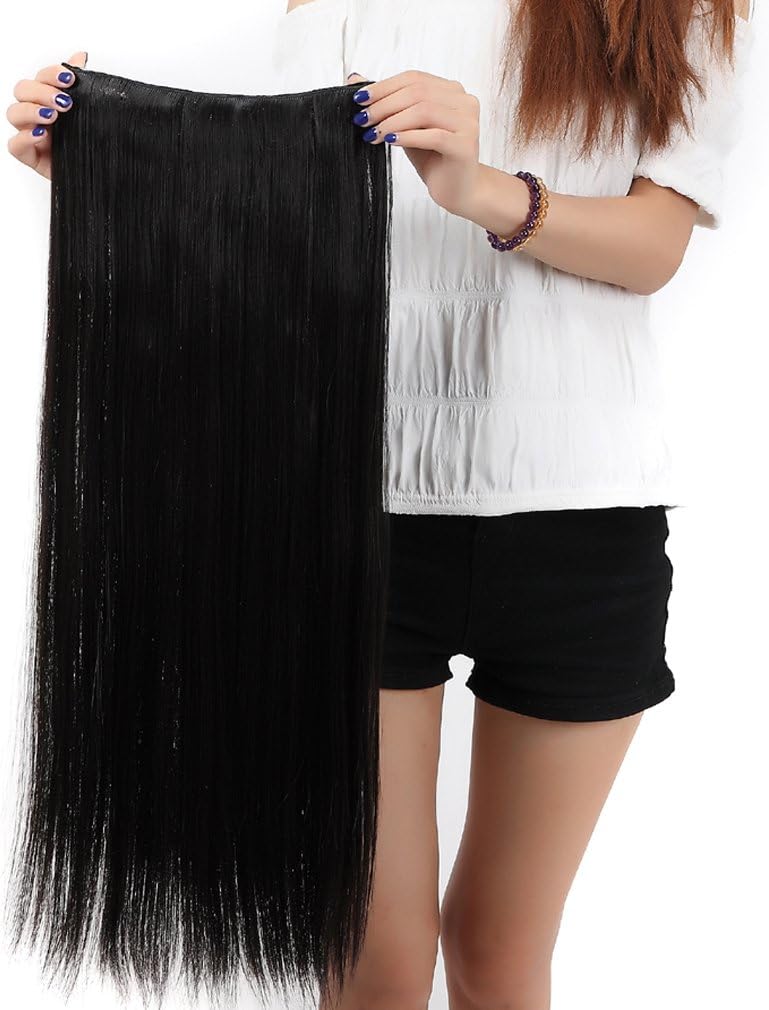 30 Inch Clip In Hair Extensions One Piece Straight Hairpieces Silky 5 ...