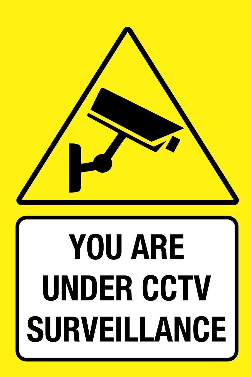 Paper Plane Design You are Under CCTV Surveillance Sign Board for ...
