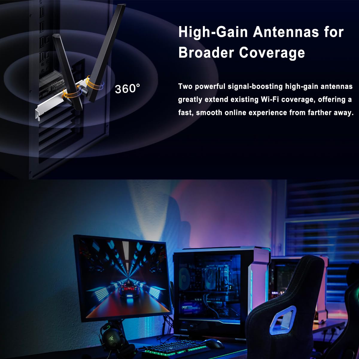 Mua WiFi 7 PCIE Card 9.3Gbps 802.11BE WiFi 6E Card with Bluetooth 5.4 ...