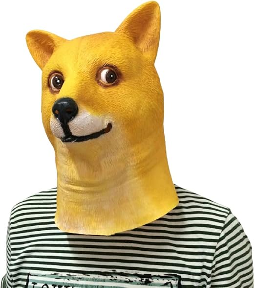 Dog Head Mask Creepy Fur Mane Latex Realistic Crazy Rubber Super Creepy ...