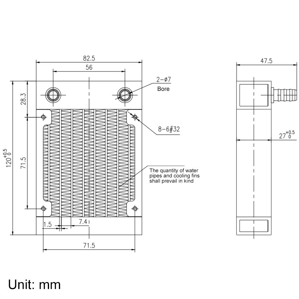 Mua Water Cooling Radiator, 8 Pipe Aluminum Heat Exchanger Radiator ...