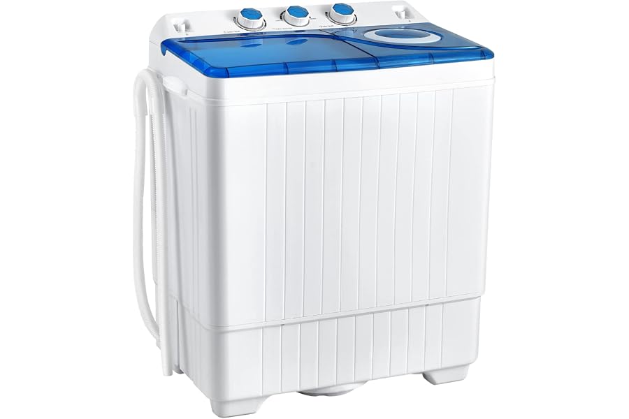 Portable Twin Tub Washing Machine 26lbs Capacity | PeekBuys